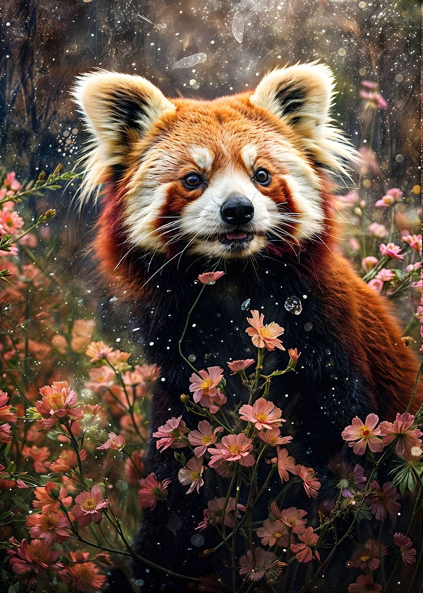 'cute red panda ' Poster, picture, metal print, paint by Zeeshan Ali ...
