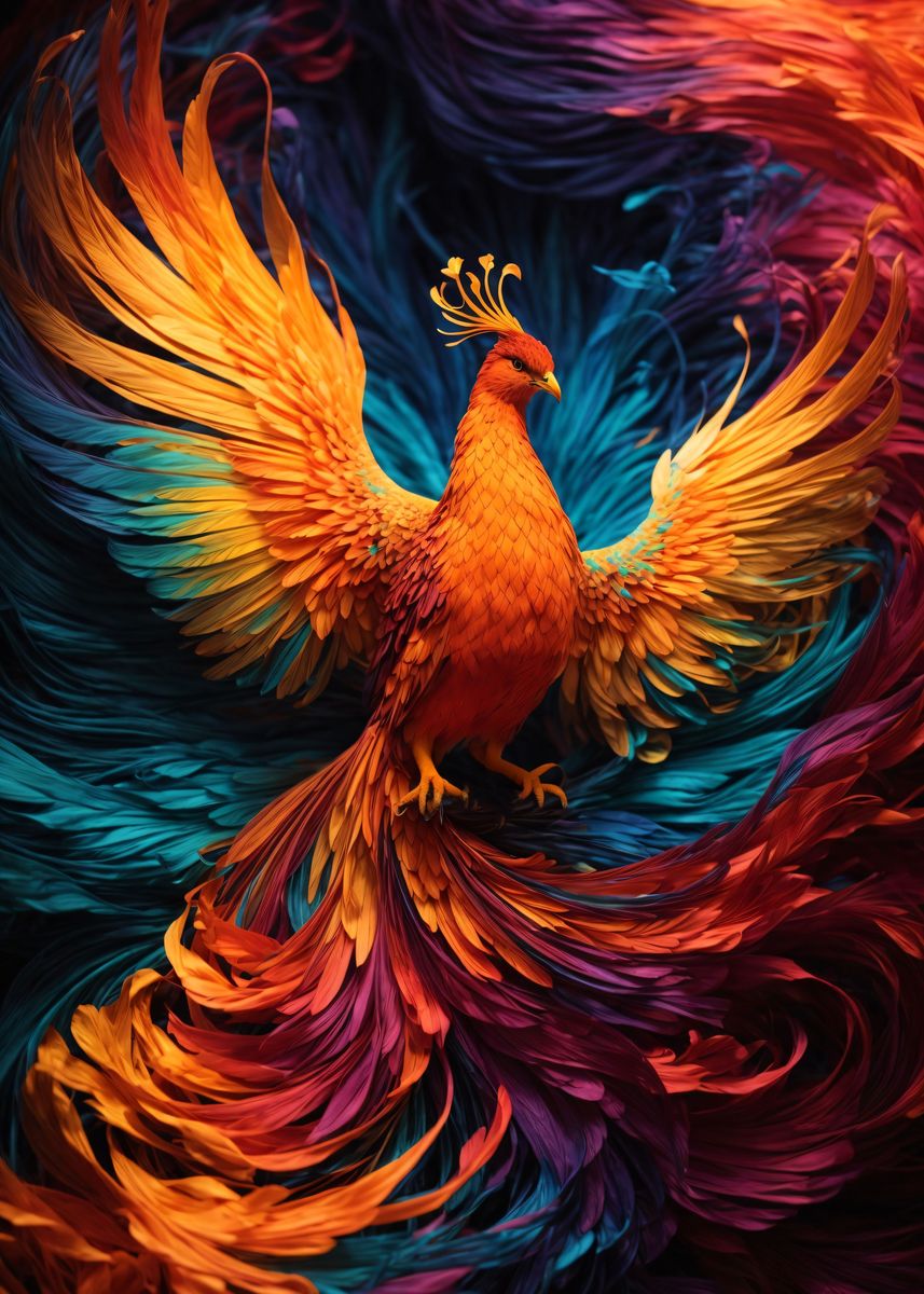 'Colorful bird' Poster, picture, metal print, paint by Oleksandr ...