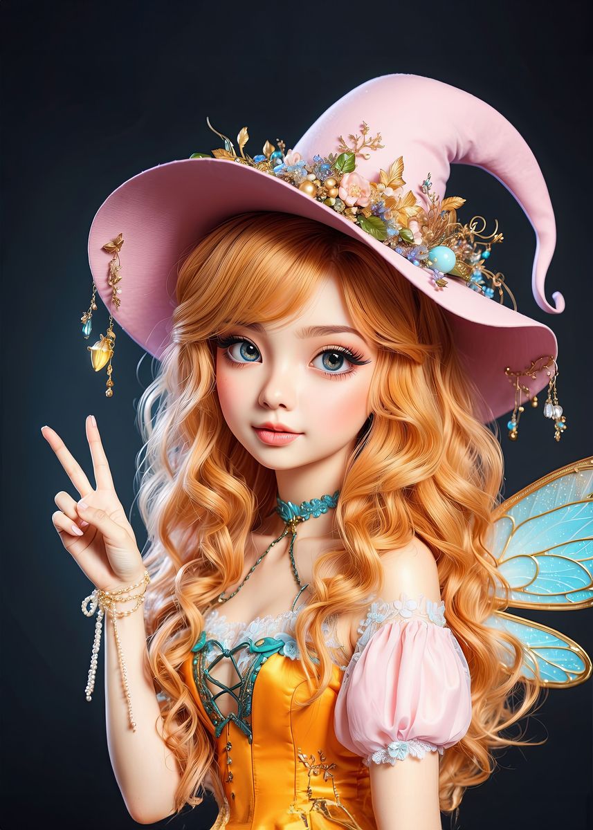 'The Peaceful Pixie ' Poster, picture, metal print, paint by Michael ...