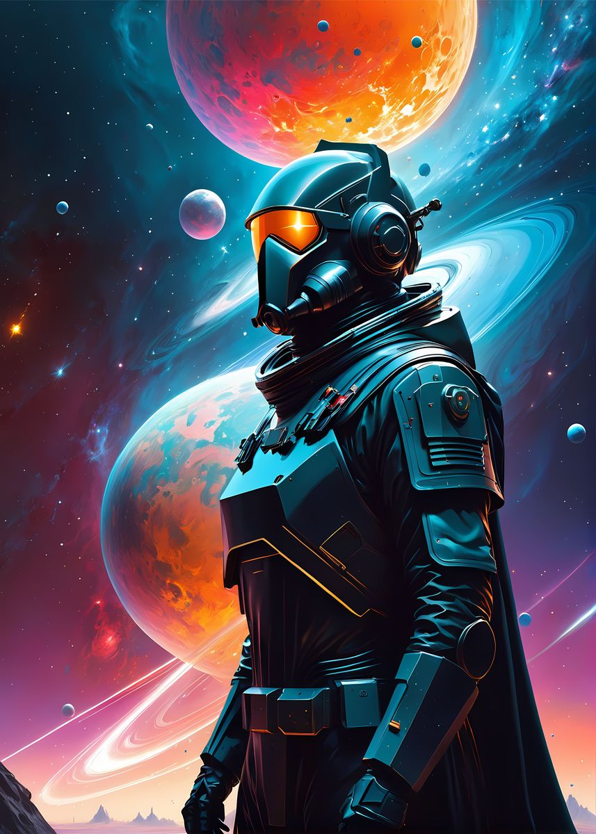 'Cyber Cosmic' Poster, picture, metal print, paint by Surreal Print ...