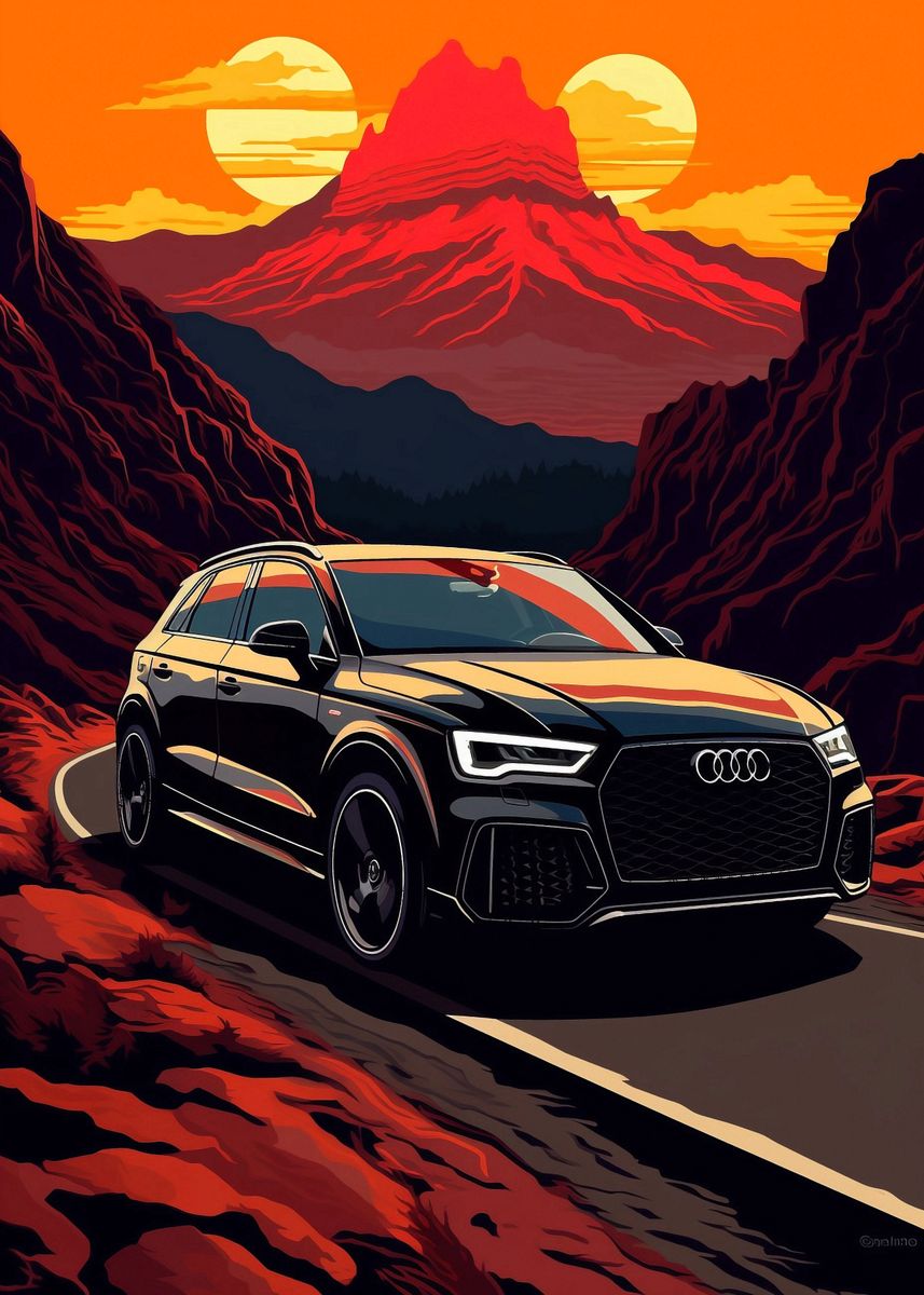 'A car Audi RS Q3' Poster, picture, metal print, paint by Zaina Stokes ...