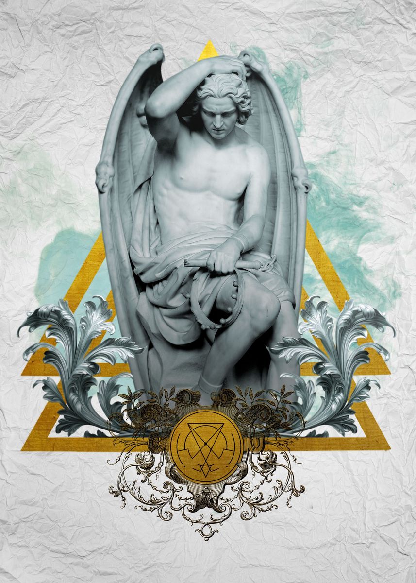 'Lucifer Statue' Poster, picture, metal print, paint by Geometrical ...
