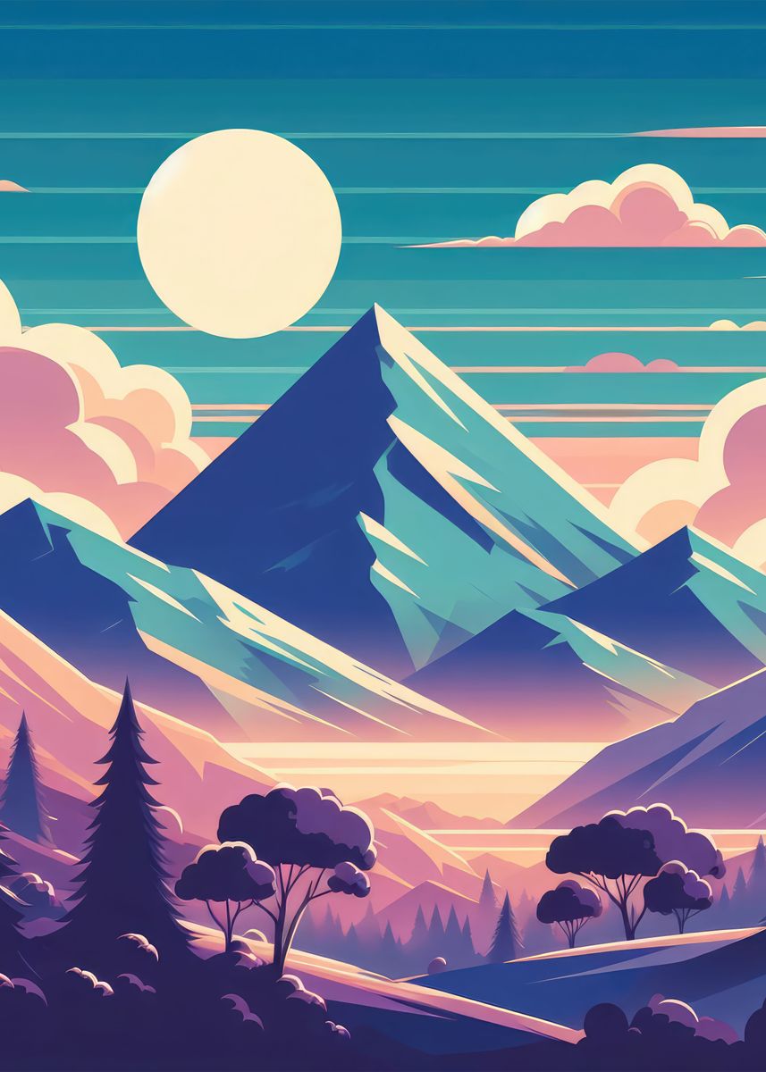 'Flat Design V5' Poster, picture, metal print, paint by Art ...