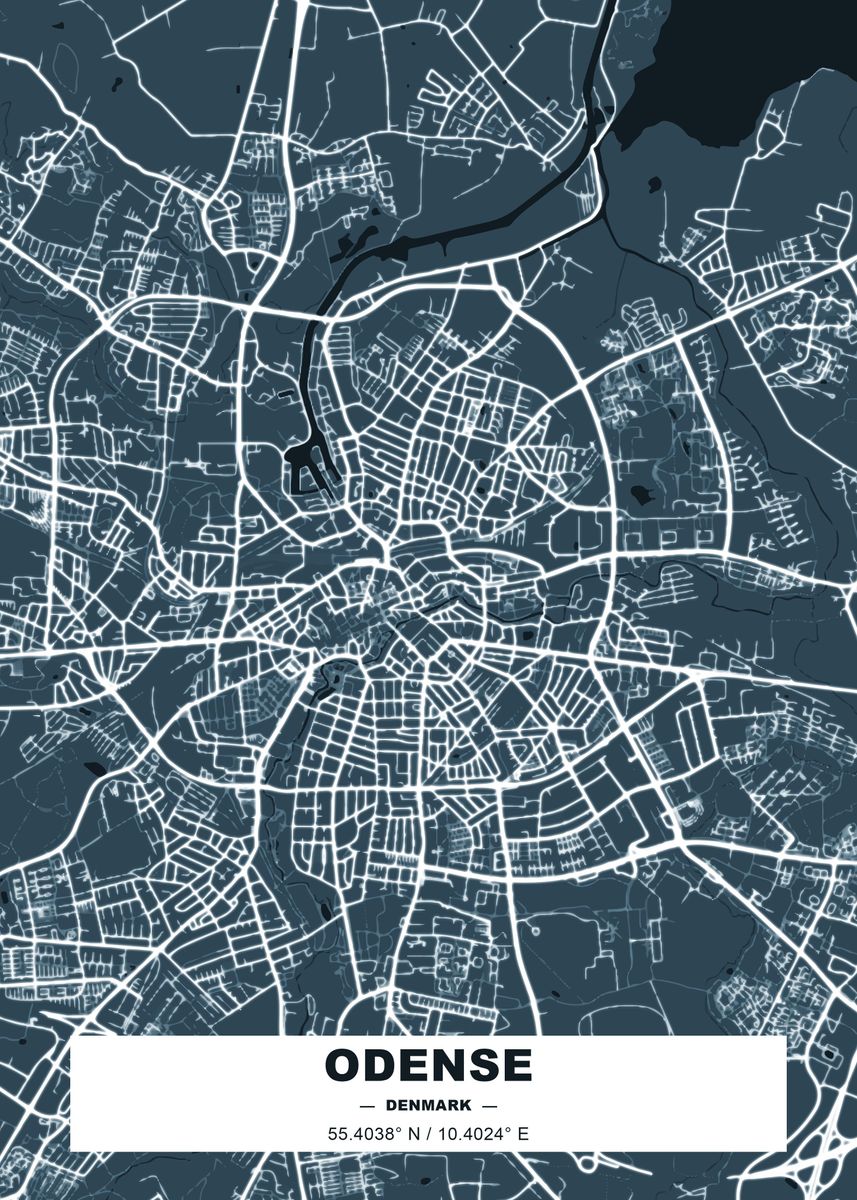 'Odense' Poster, picture, metal print, paint by Bo Kev | Displate
