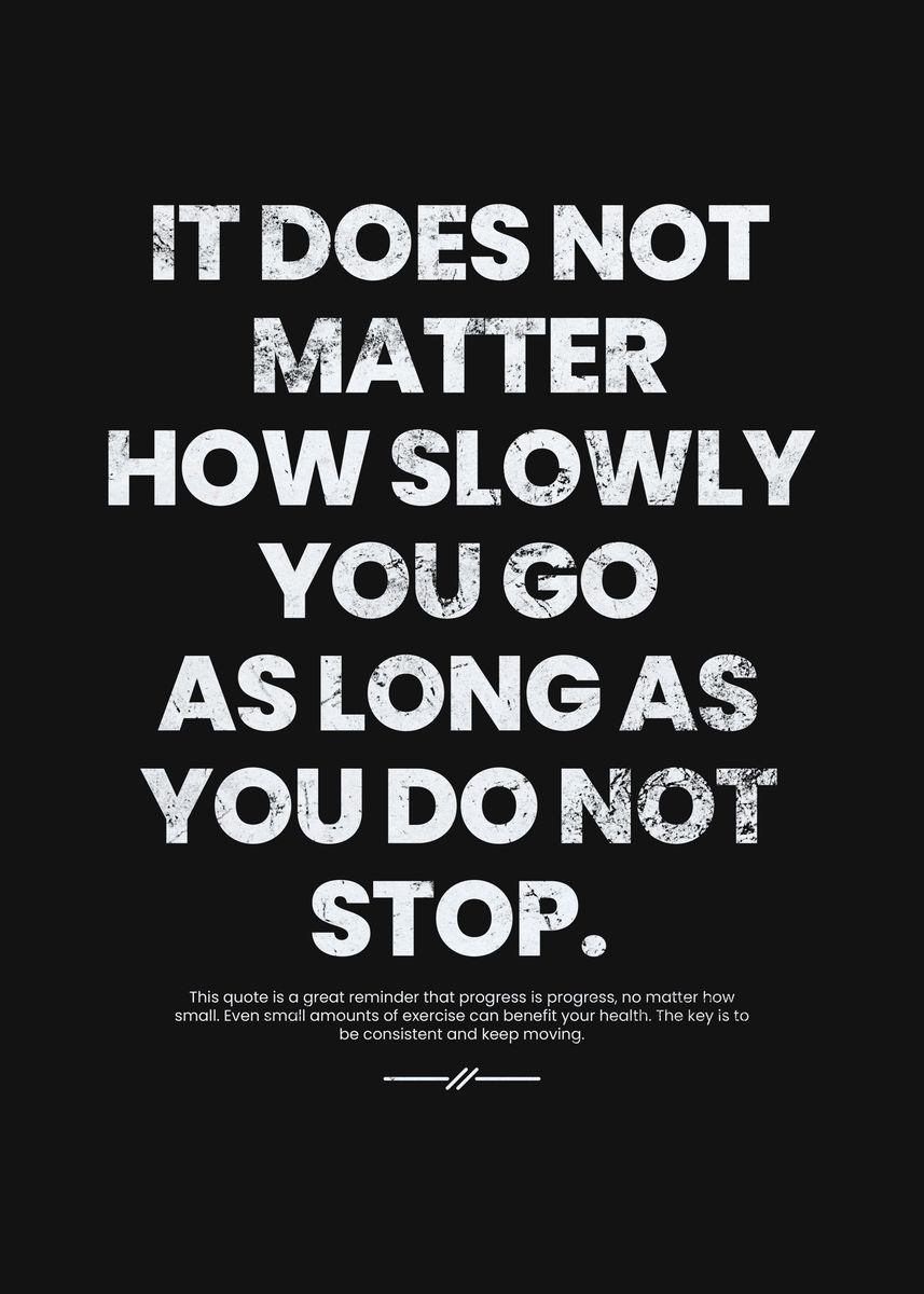 'Progress Not Perfection' Poster, picture, metal print, paint by ...