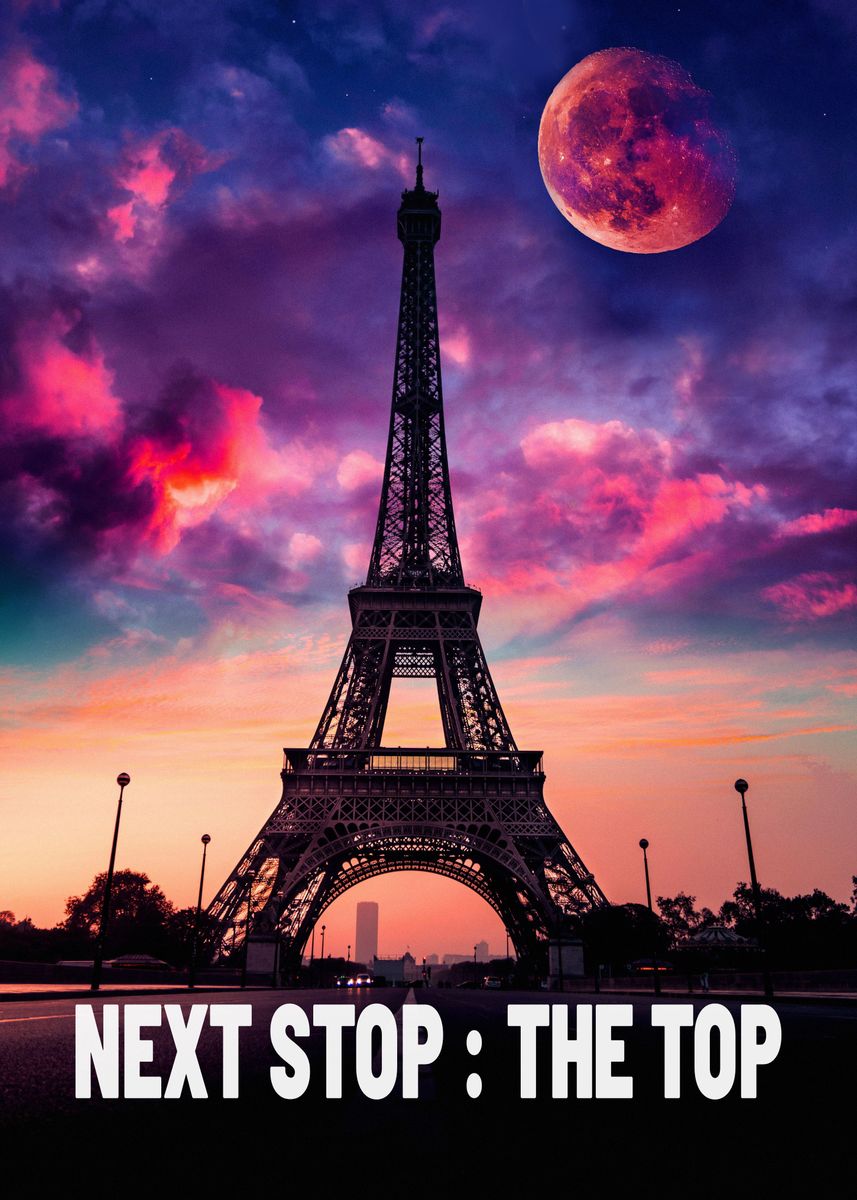 'Next Stop The Top' Poster, picture, metal print, paint by Angela Kawai ...