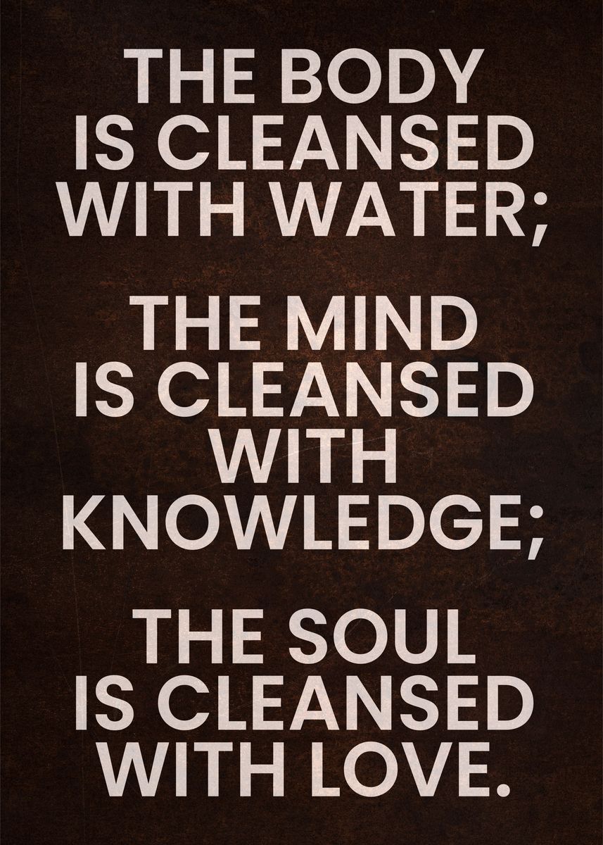 'CLEAN YOURS' Poster, picture, metal print, paint by wise quotes | Displate