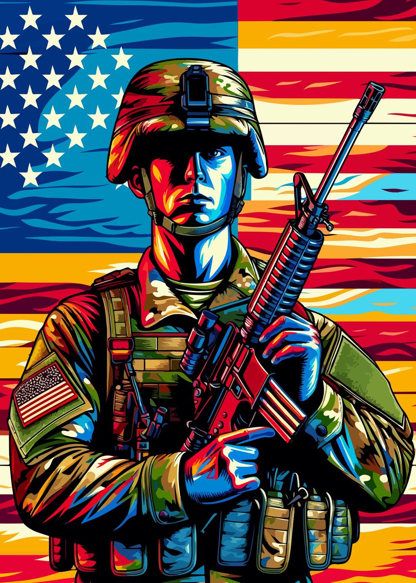 'United States Armed Force ' Poster, picture, metal print, paint by du ...