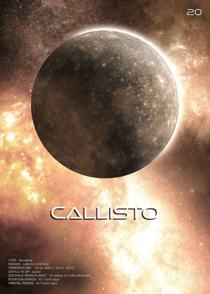 'Callisto' Poster, picture, metal print, paint by A Journey Through ...