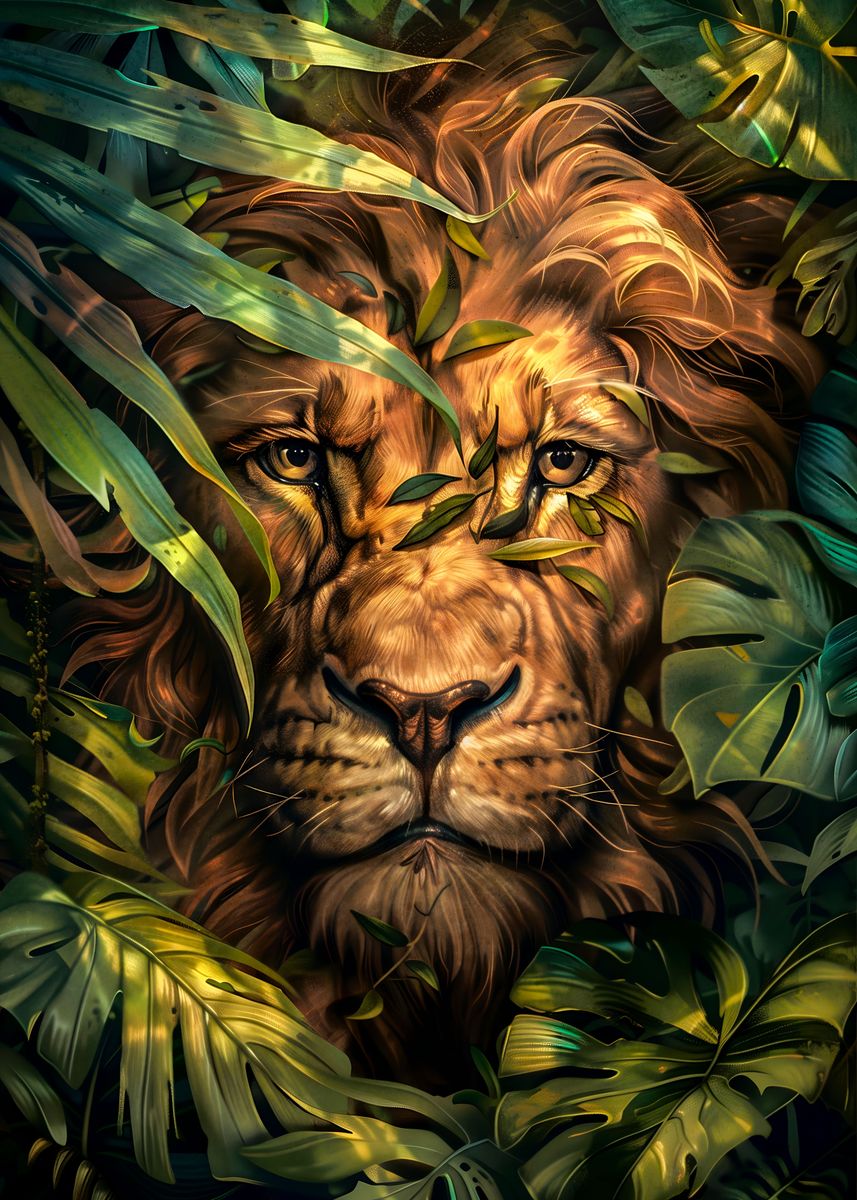 'King of the Jungle' Poster, picture, metal print, paint by The ...
