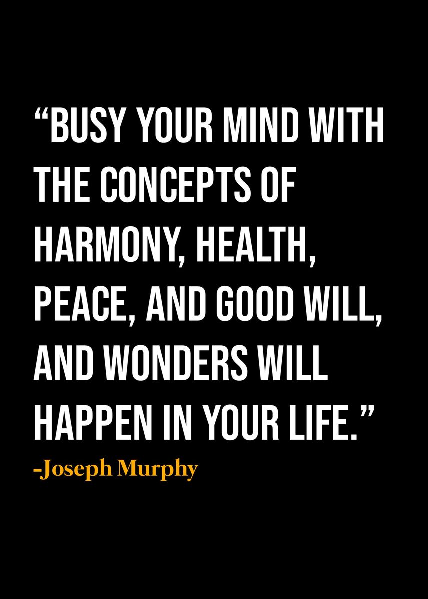 'Joseph Murphy Quotes ' Poster, picture, metal print, paint by KLIP ...