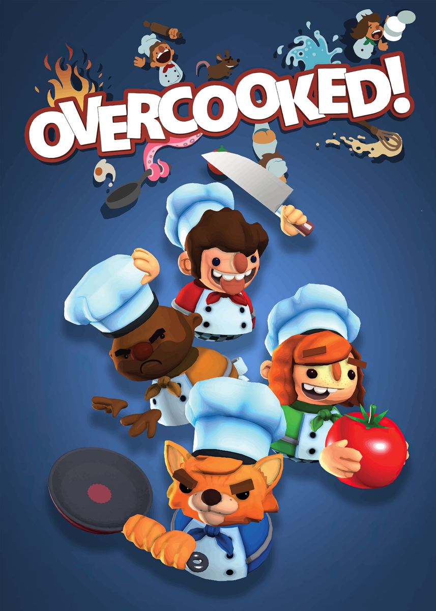 'overcooked' Poster, picture, metal print, paint by gepenkz xxx | Displate