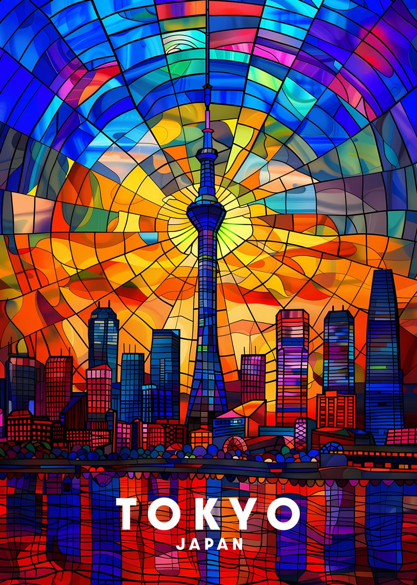 'Tokyo Poster' Poster, picture, metal print, paint by Posterium Wall ...