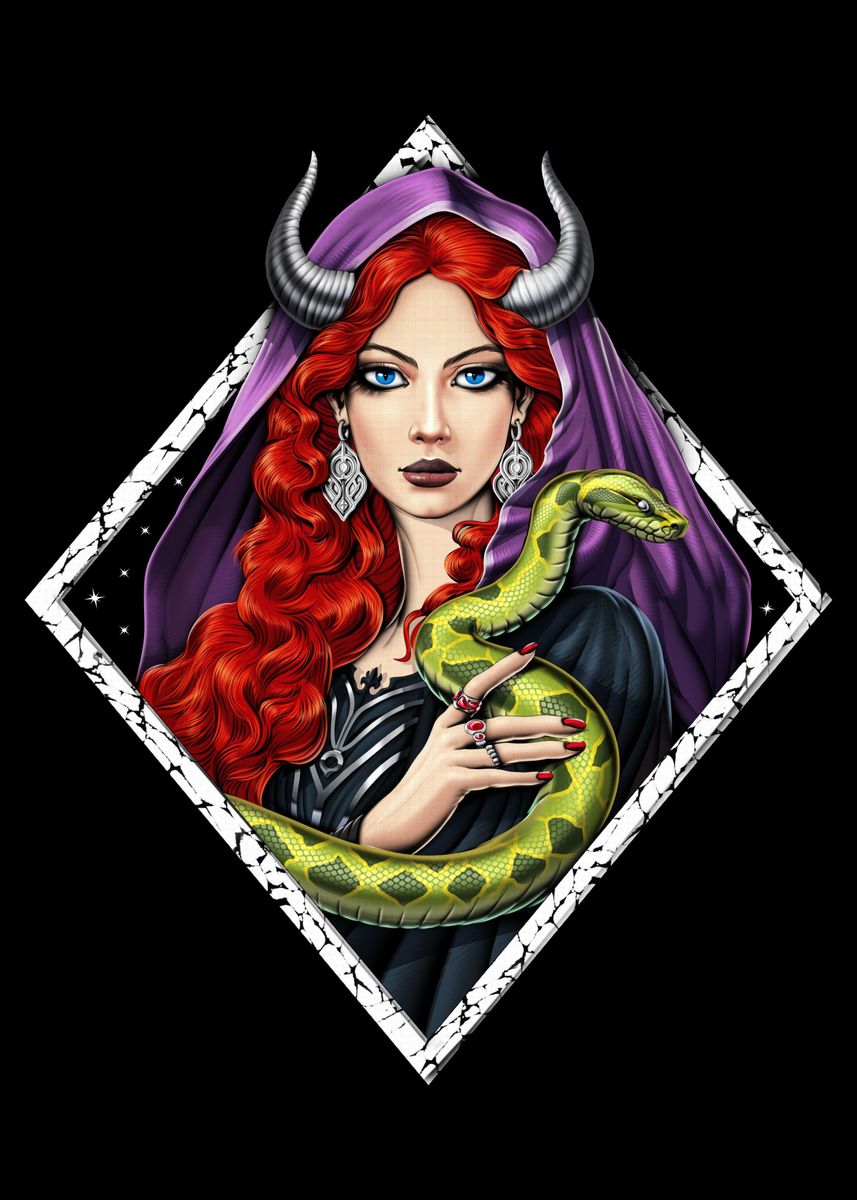 'Pagan Goddess Lilith ' Poster, picture, metal print, paint by ...
