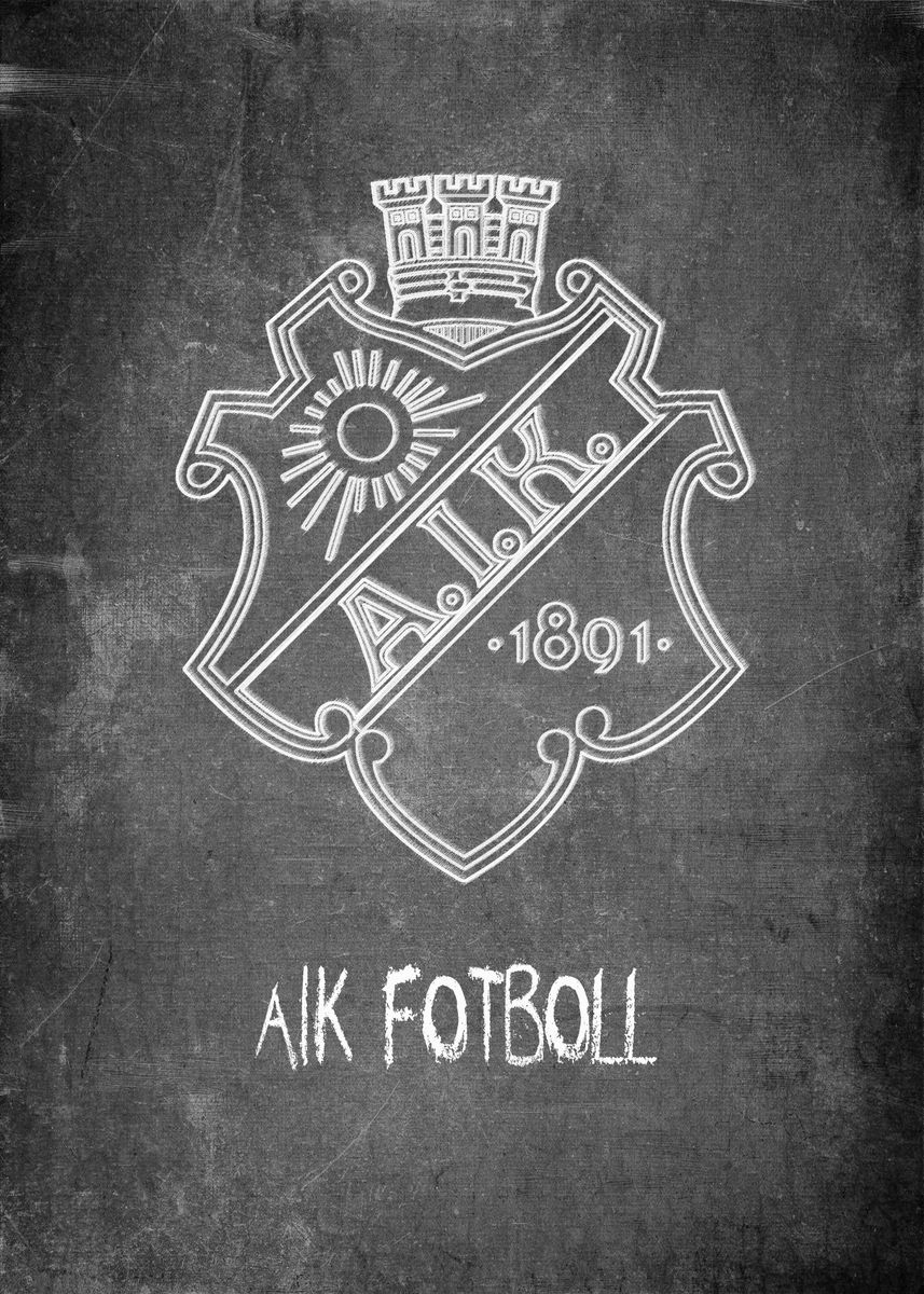 'AIK Fotboll' Poster, picture, metal print, paint by AD art | Displate