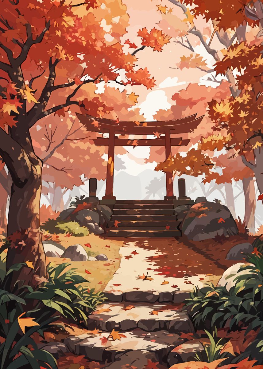 'Shinto' Poster, picture, metal print, paint by Naui Art | Displate