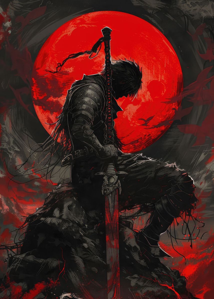 'Dark Knight Fantasy' Poster, picture, metal print, paint by Senja ...