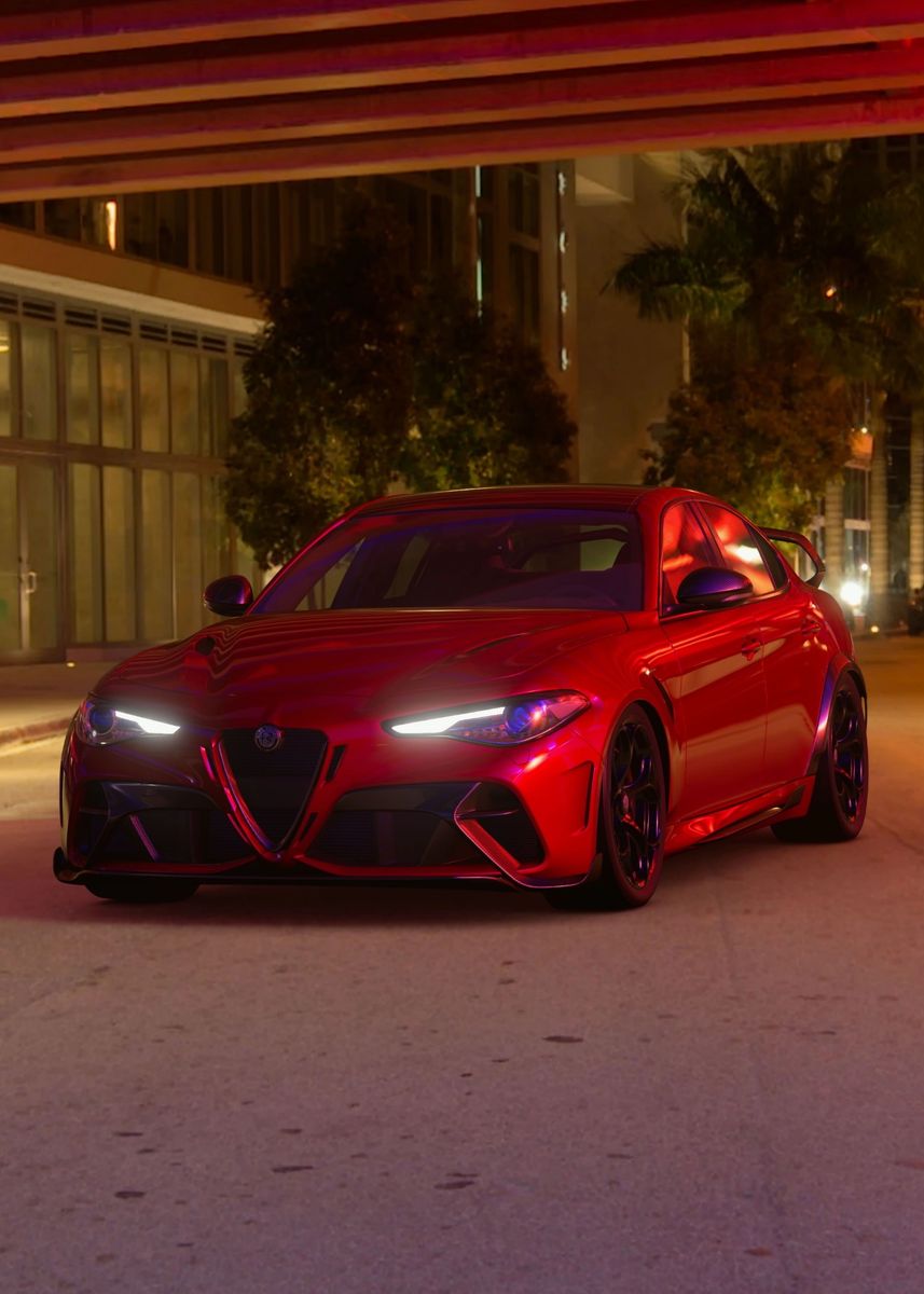 'alfa romeo quad' Poster, picture, metal print, paint by mphpng | Displate