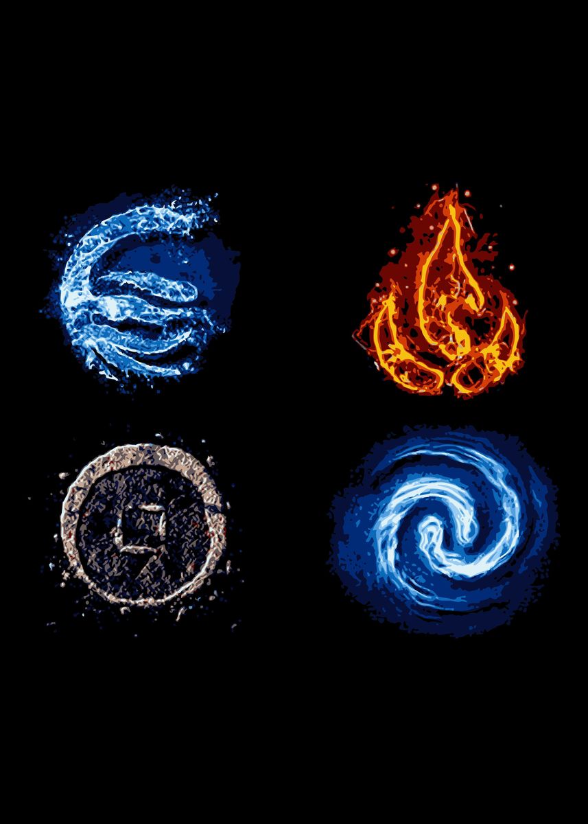 'The Four Elements' Poster, picture, metal print, paint by death vomit ...