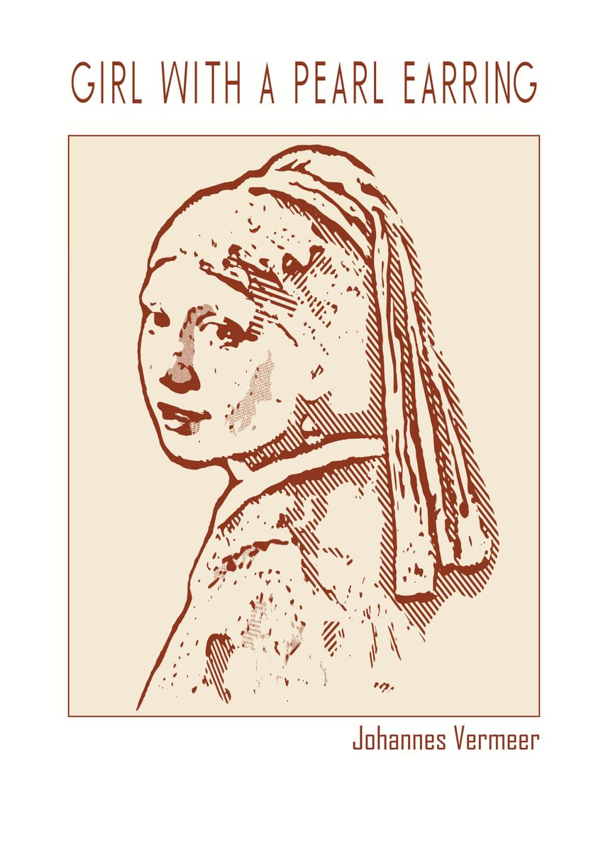 'Girl with a Pearl Earring ' Poster, picture, metal print, paint by The ...