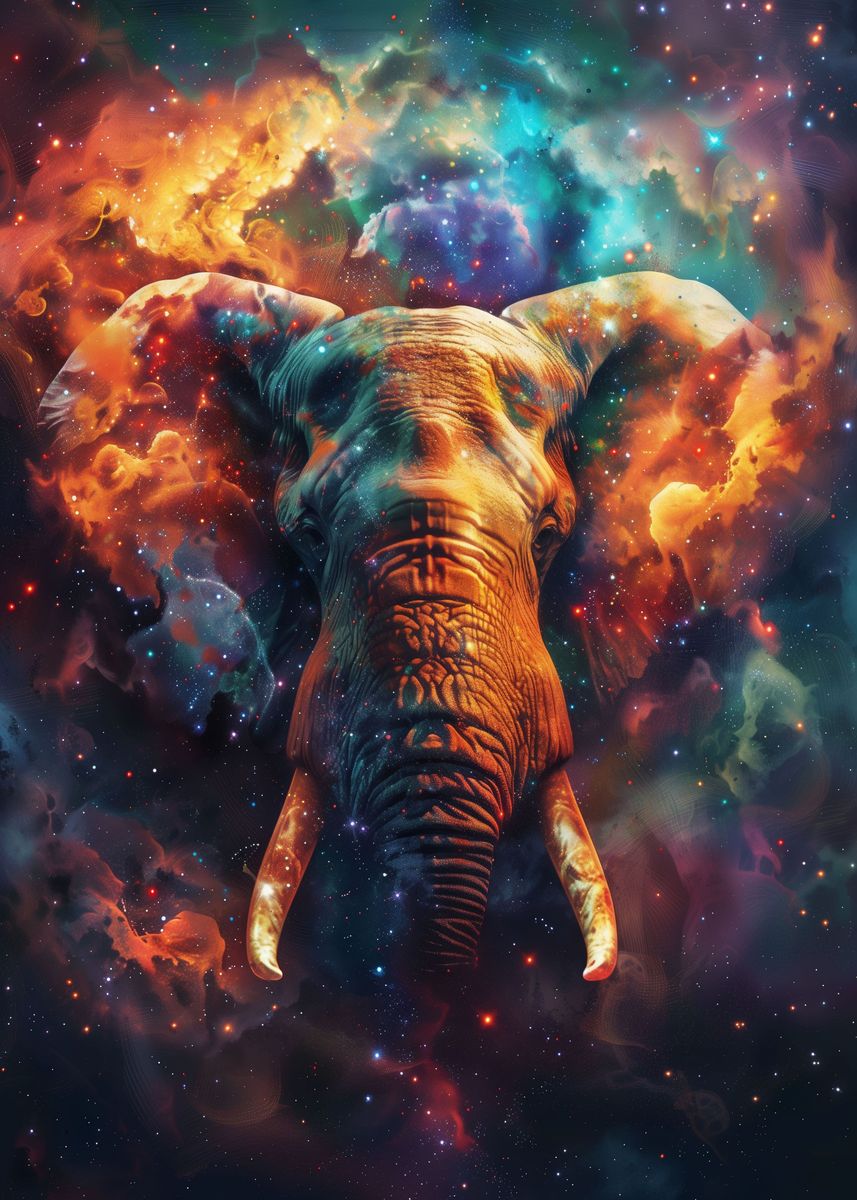 'Cosmic Elephant Dream' Poster, picture, metal print, paint by Frank ...