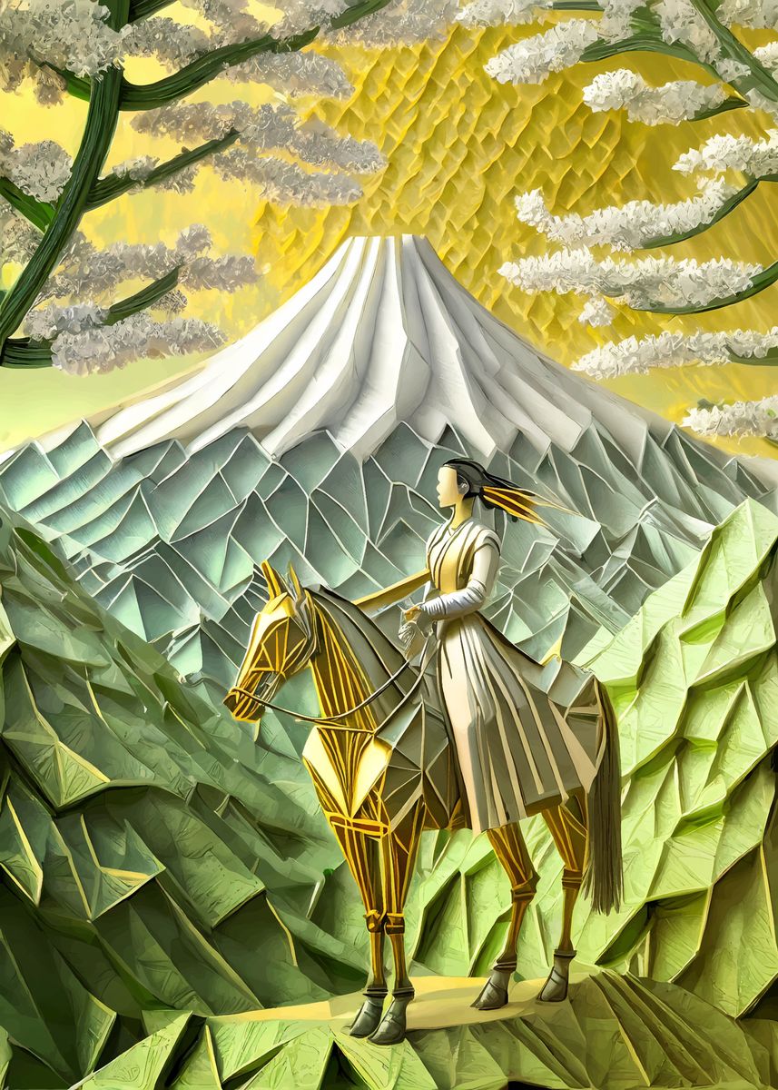 'Golden Bonsai and Samurai' Poster, picture, metal print, paint by your ...