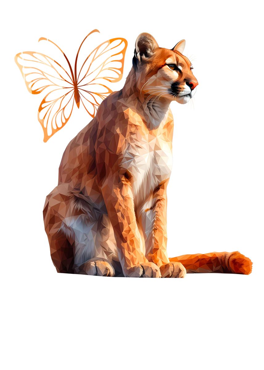 'Puma' Poster, picture, metal print, paint by Henning Seifert | Displate