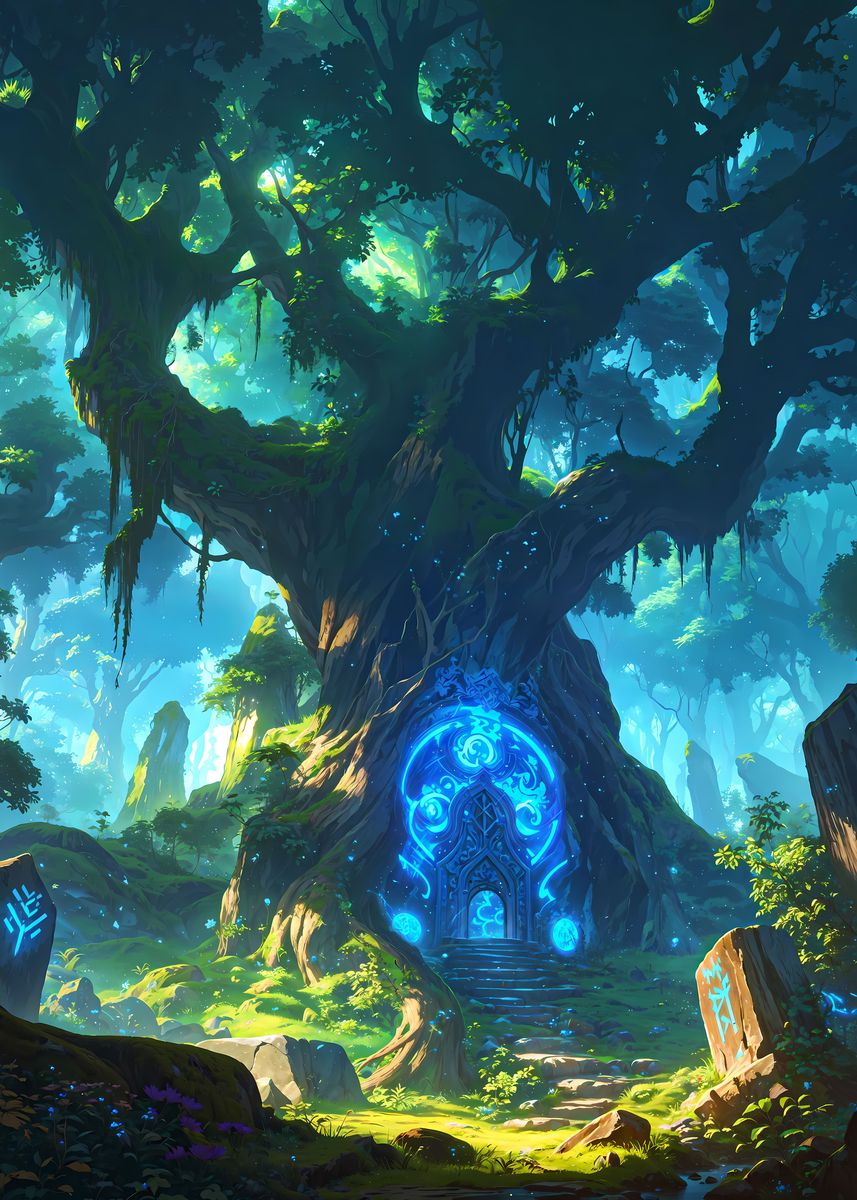 'Tree of Secrets' Poster, picture, metal print, paint by SideygitArt ...