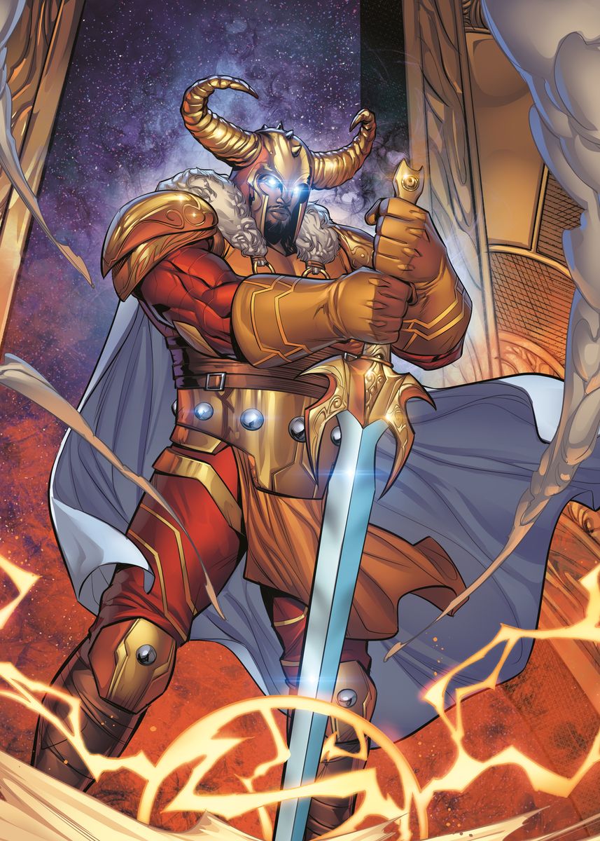 'Heimdall Base Card' Poster, picture, metal print, paint by Marvel ...