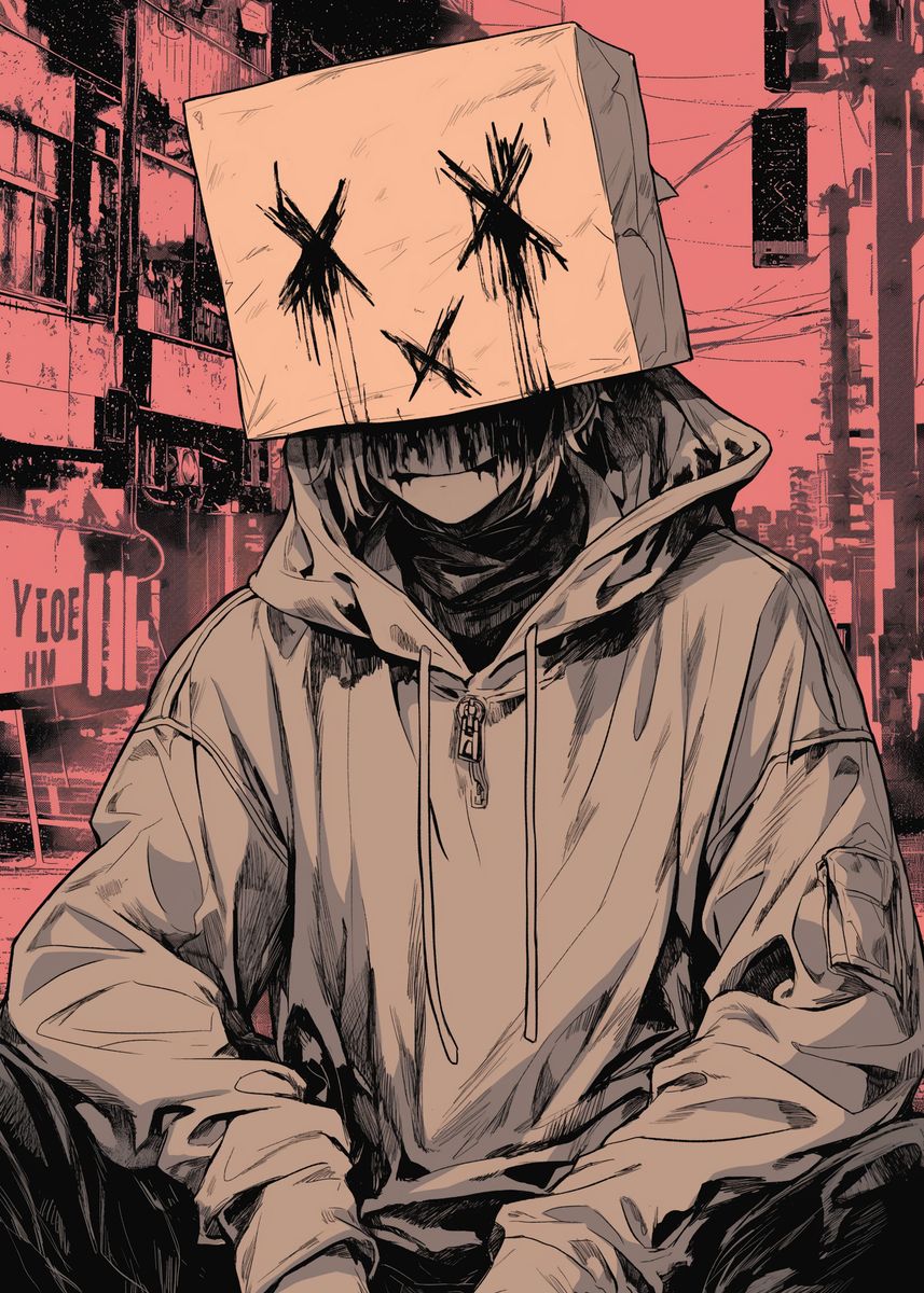 'Sad Box' Poster, picture, metal print, paint by Tomorrow Artz | Displate