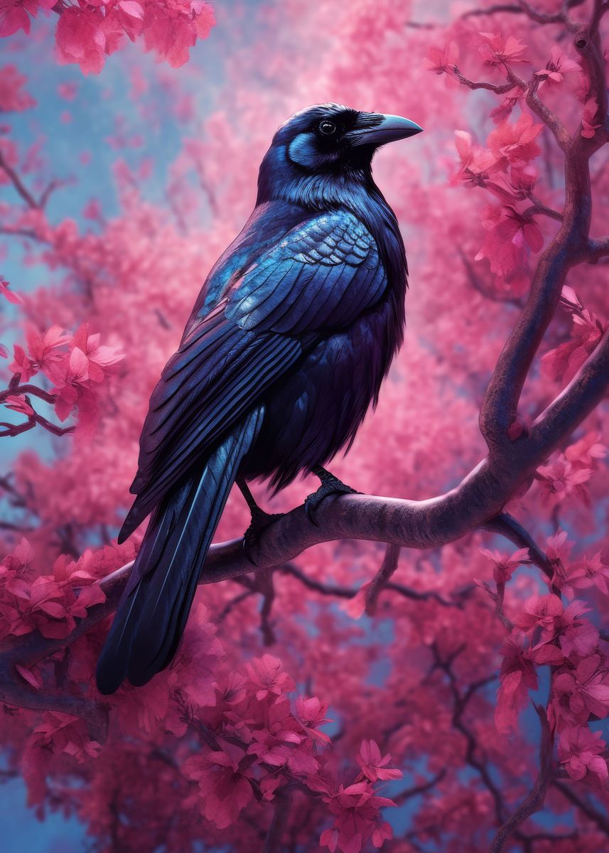 'Raven Animal' Poster, picture, metal print, paint by DecoyDesign ...