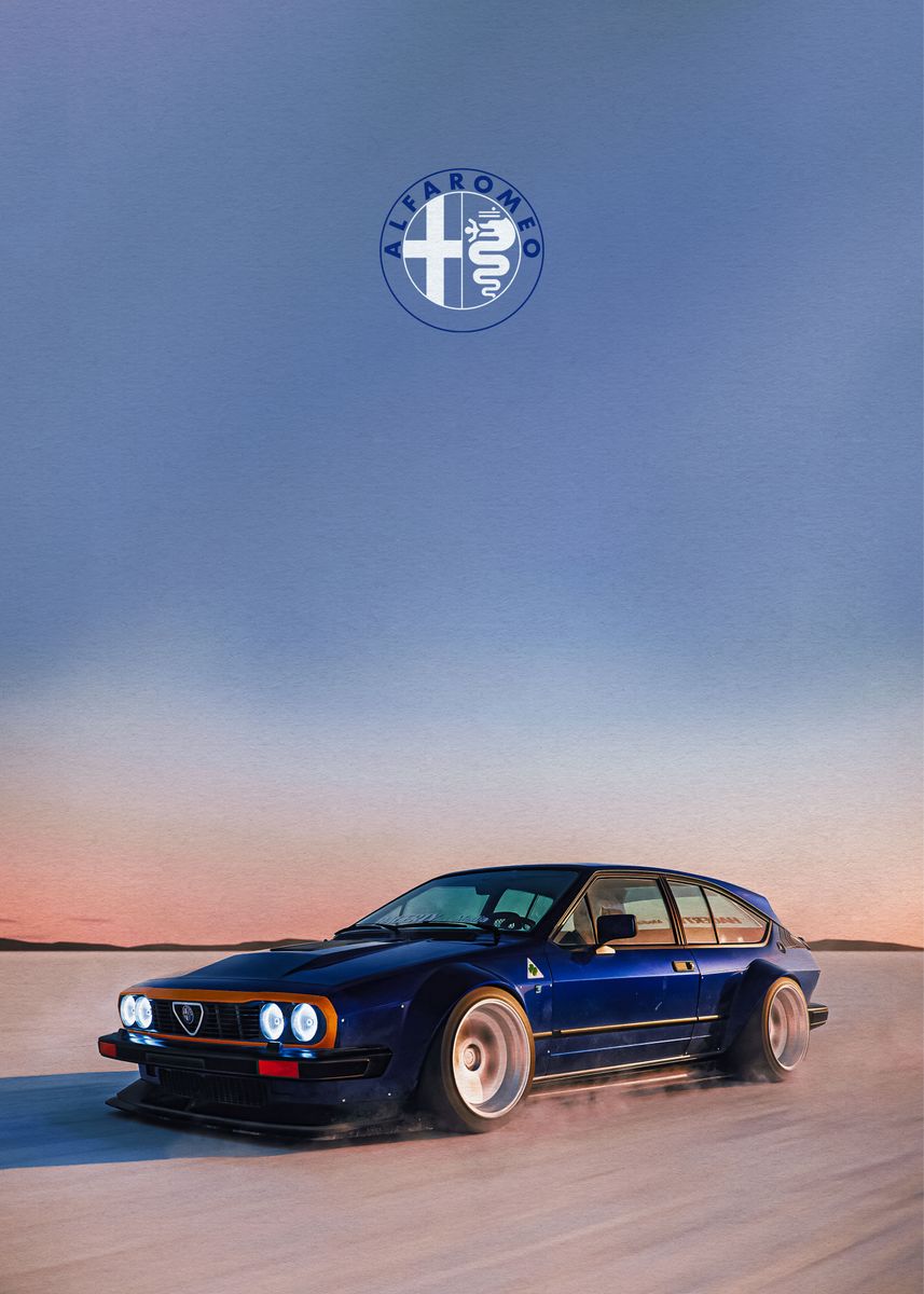 'Alfa Romeo GTA V6' Poster, picture, metal print, paint by Lee Rocks ...