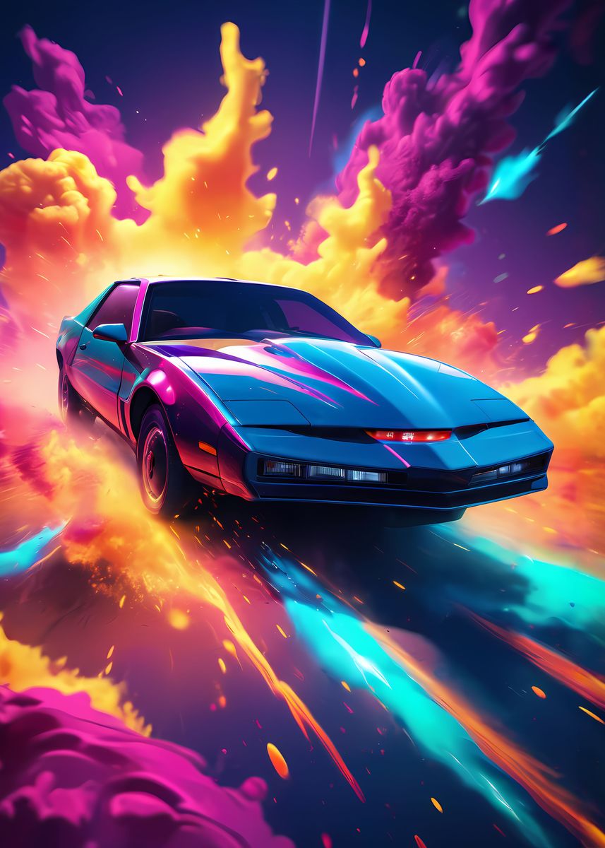 'Knight Rider' Poster, picture, metal print, paint by Infinity Pixels | Displate
