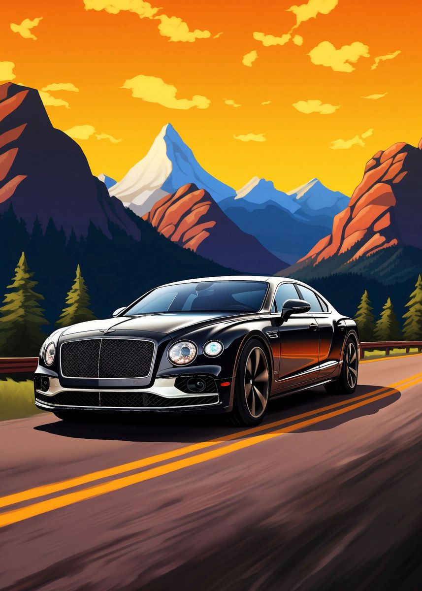 'Opulence in Motion The Sp' Poster, picture, metal print, paint by ...