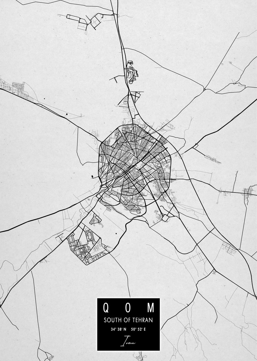 'Qom South Of Tehran Iran' Poster, picture, metal print, paint by ...