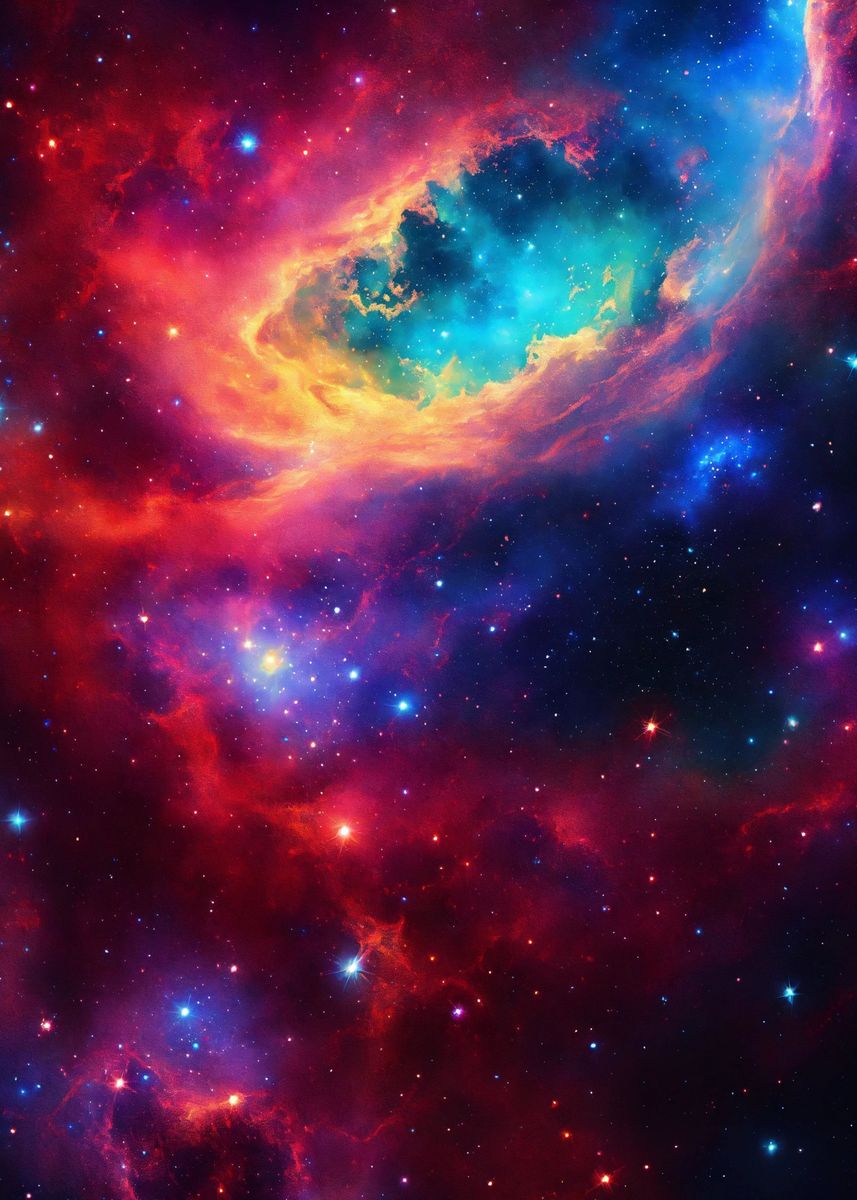 'Cosmic Space' Poster, picture, metal print, paint by DASDOFF | Displate