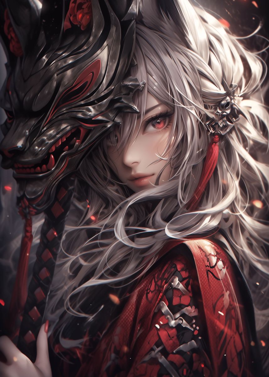 'Japanese Samurai Princess' Poster, picture, metal print, paint by ...