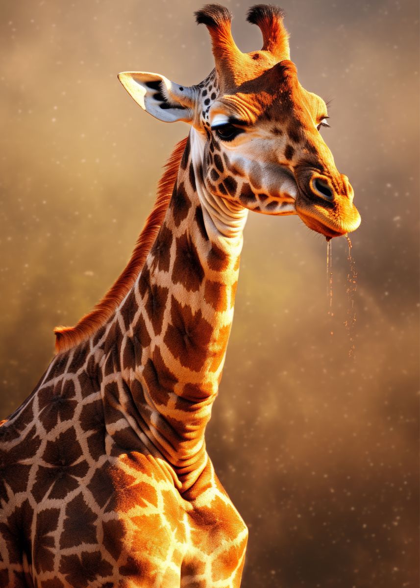 'Girrafe' Poster, picture, metal print, paint by Graphics GC | Displate