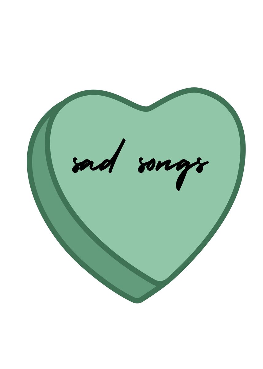 'sad songs' Poster, picture, metal print, paint by EDSON RAMOS | Displate