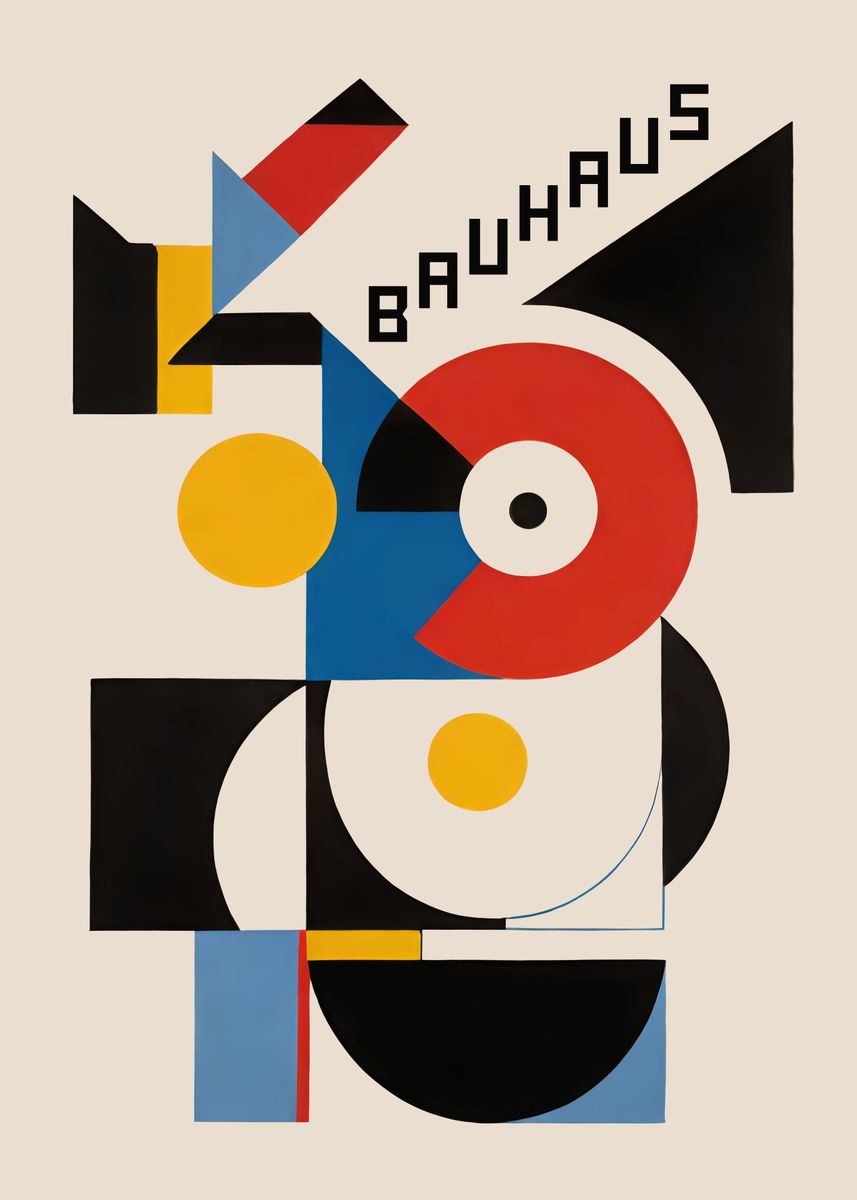 'Bauhaus Shapes Wall Art' Poster, picture, metal print, paint by ...