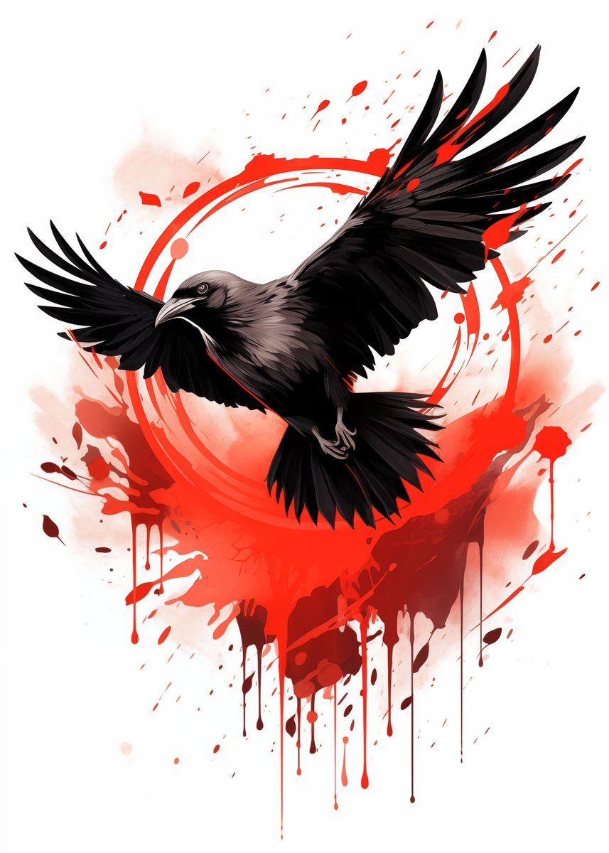 'Raven Ink' Poster, picture, metal print, paint by Danan Putra | Displate
