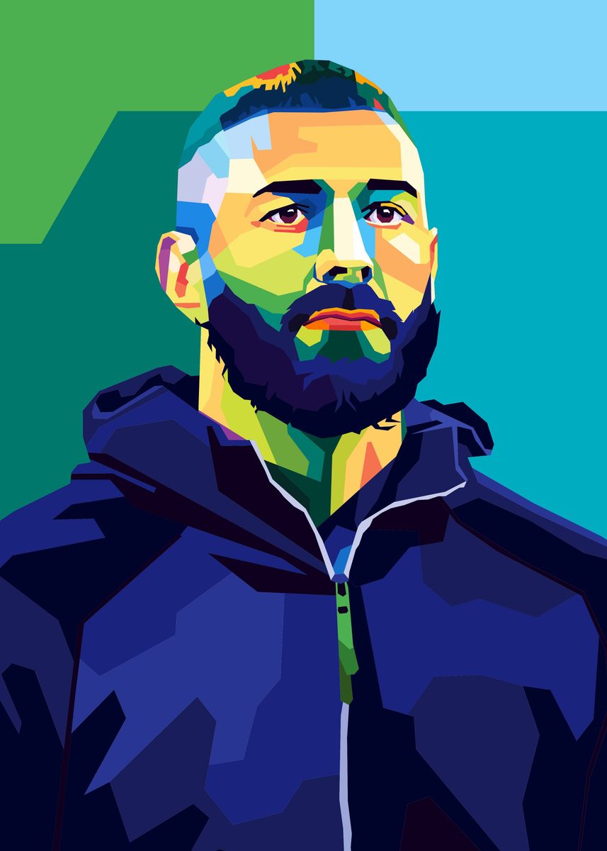 'benzema wpap pop art' Poster, picture, metal print, paint by Hames ...