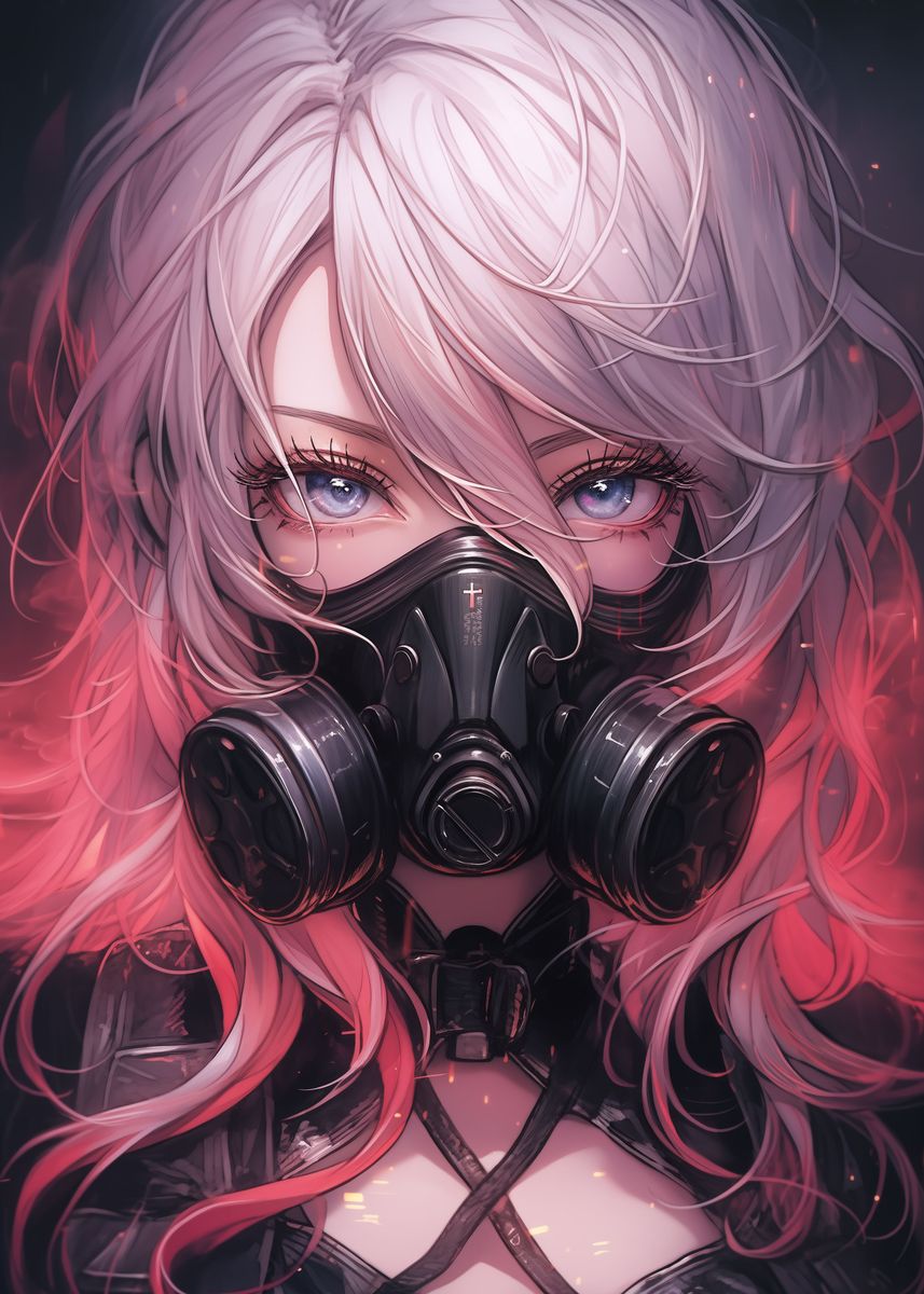 'Anime Masked Soldier' Poster, picture, metal print, paint by Reubenz ...