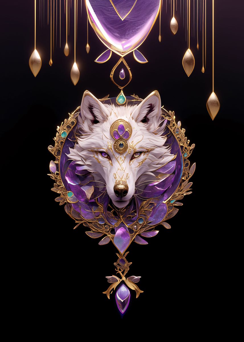 'kintsugi art wolf' Poster, picture, metal print, paint by darkax ...