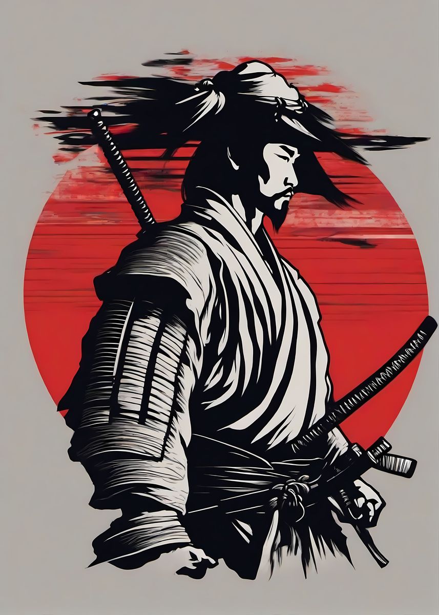 'Japanese Samurai' Poster, picture, metal print, paint by Gon Poster ...