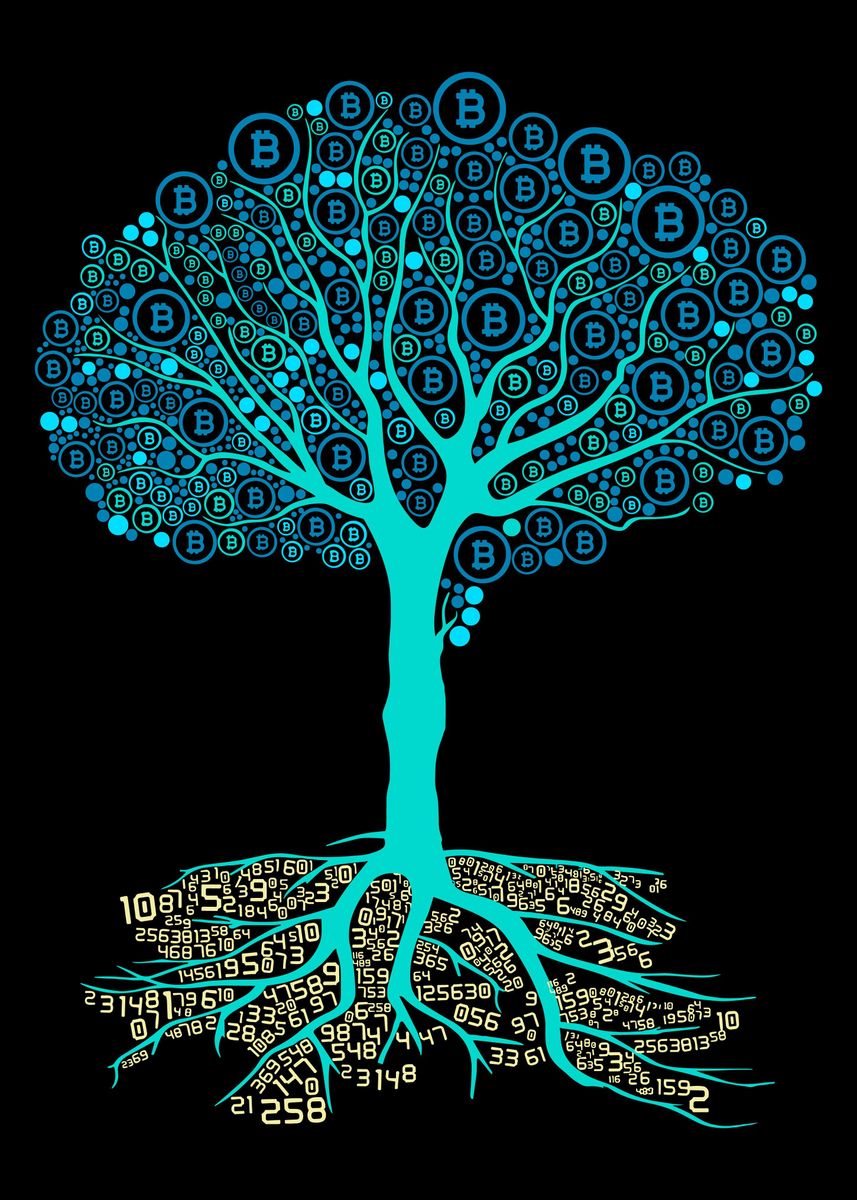 'Bitcoin Gift BTC Crypto' Poster, picture, metal print, paint by ...