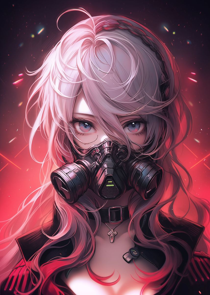 'Anime Gas Mask Soldier' Poster, picture, metal print, paint by ...