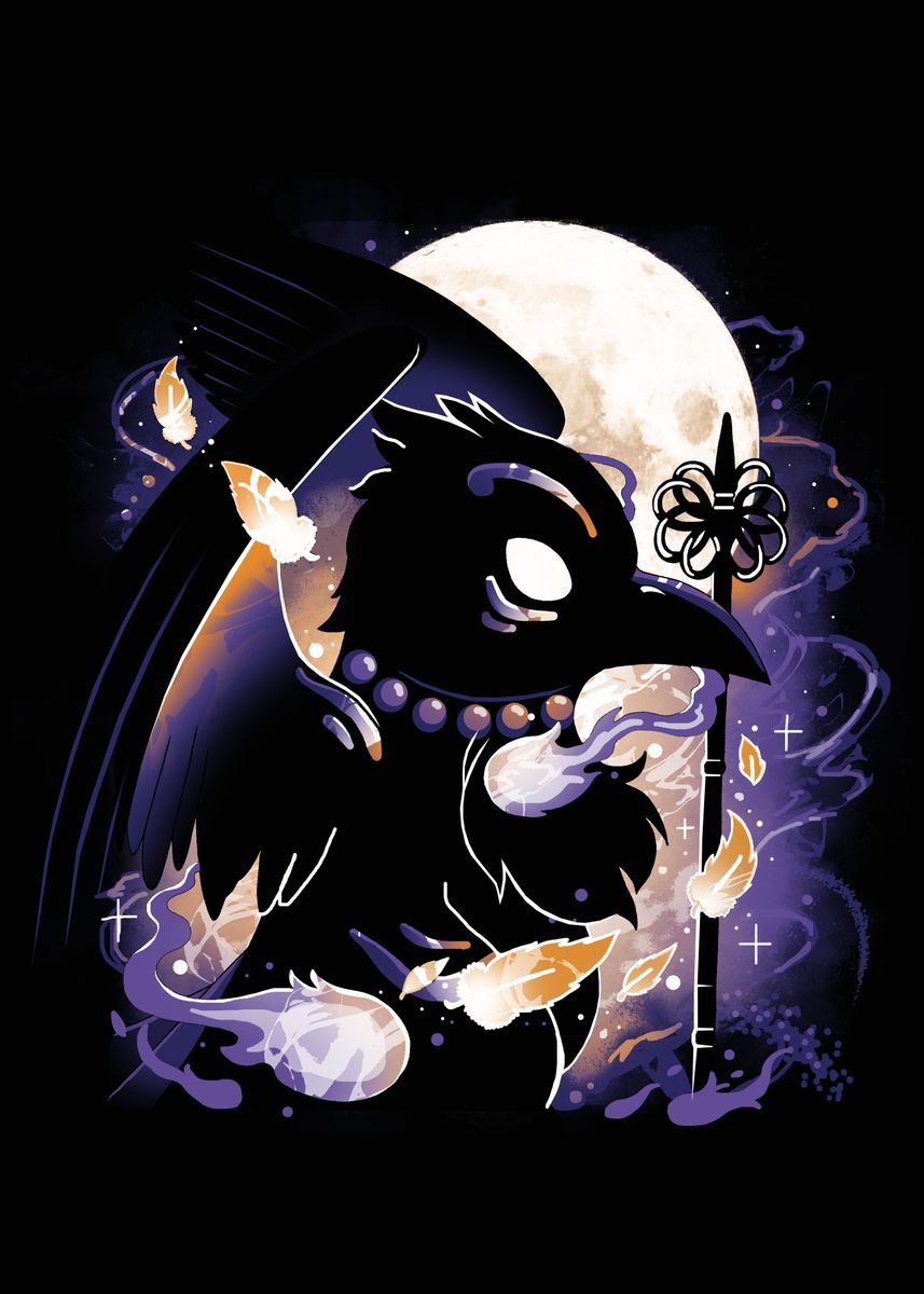 'Tengu' Poster, picture, metal print, paint by Valentina Fabbri | Displate