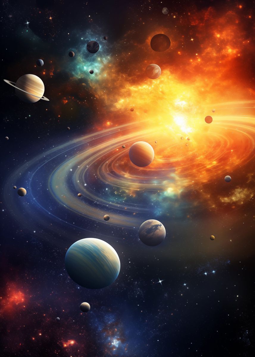 'The Solar System' Poster, picture, metal print, paint by ELYussArt ...