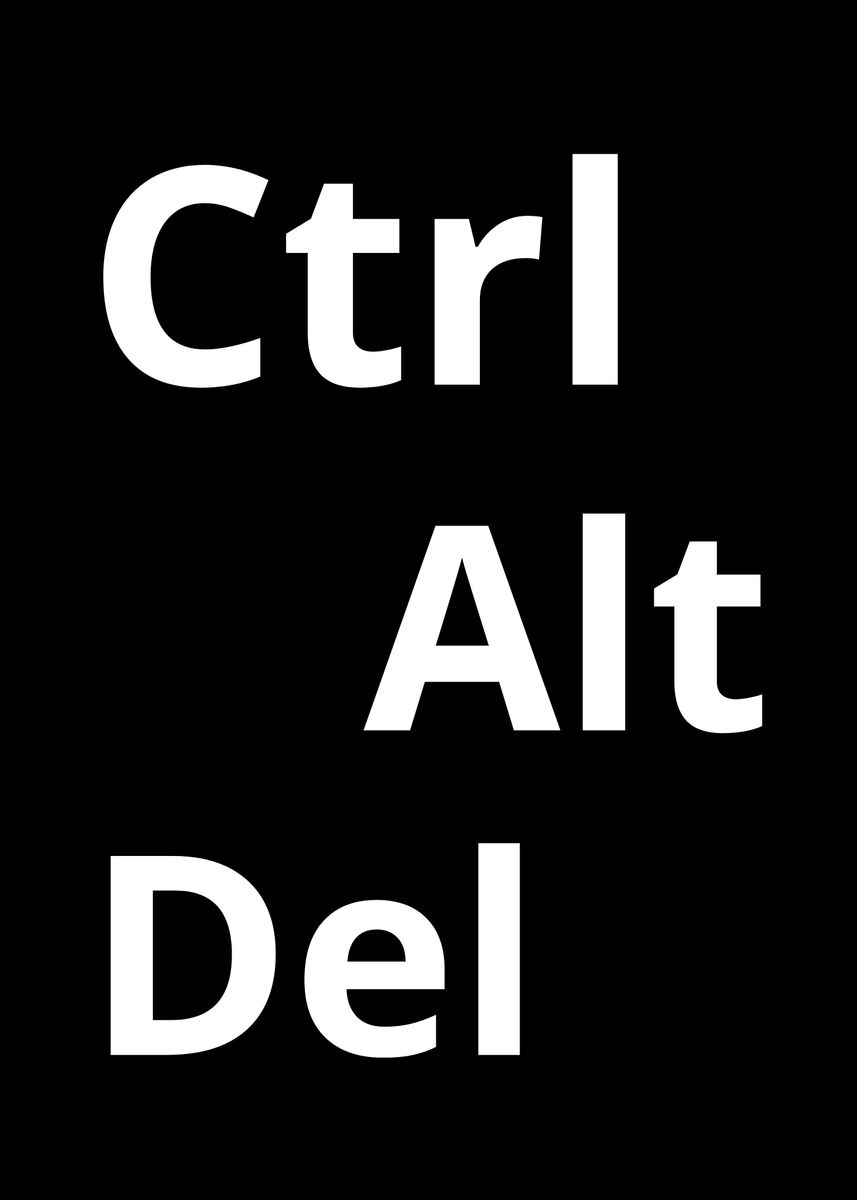 'Ctrl alt del' Poster, picture, metal print, paint by EDSON RAMOS ...